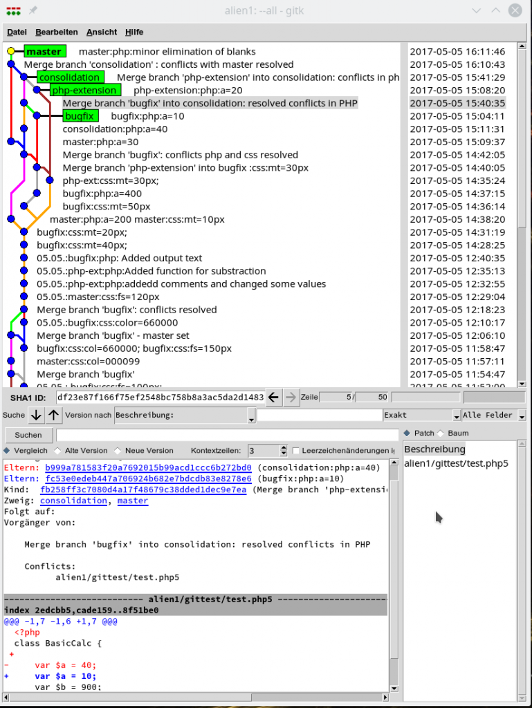 Erste Schritte mit Git für lokale und zentrale Repositories unter ...