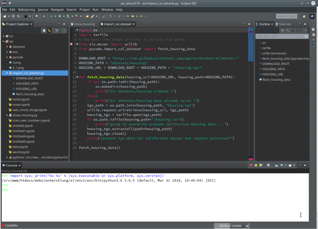 Eclipse, PyDev, virtualenv and graphical output of matplotlib on KDE ...