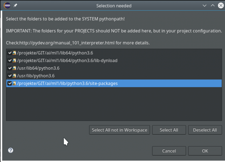 Eclipse Pydev Virtualenv And Graphical Output Of Matplotlib On Kde I Linux Blog Dr 9604