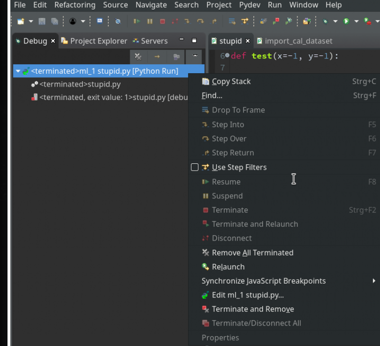 Eclipse Pydev Virtualenv And Graphical Output Of Matplotlib On Kde Iii Linux Blog Dr
