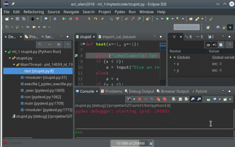 Eclipse, PyDev, virtualenv and graphical output of matplotlib on KDE ...