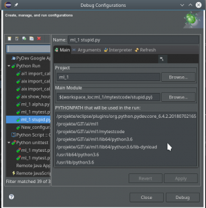 Eclipse, PyDev, virtualenv and graphical output of matplotlib on KDE ...
