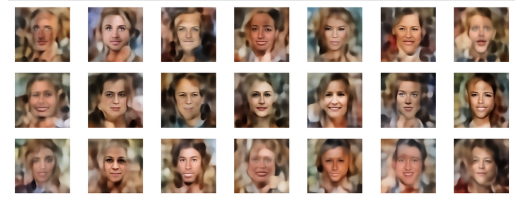 Autoencoders And Latent Space Fragmentation Vii Face Images From Statistical Z Points Close